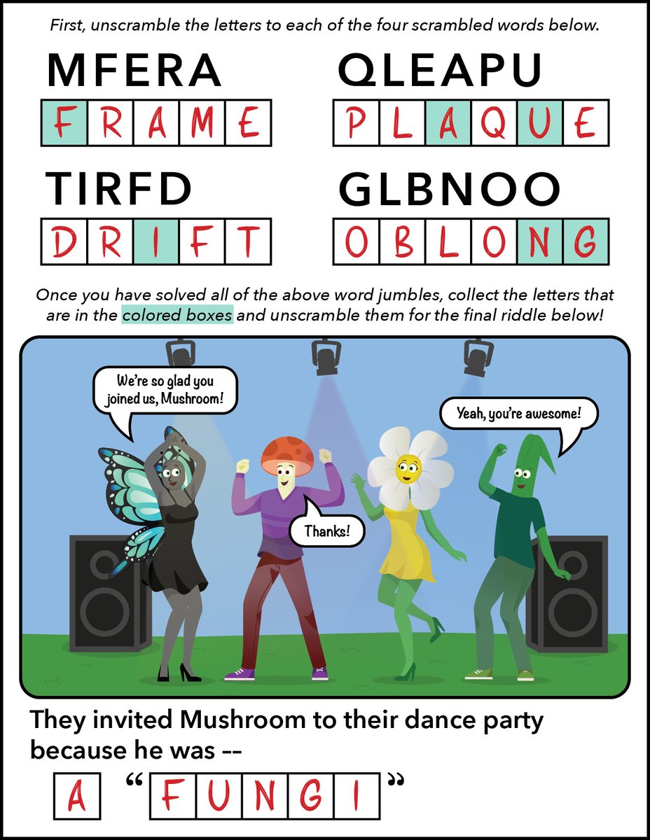 Newsletter Word Jumble Answers